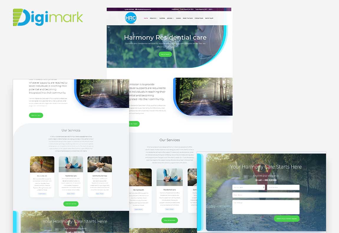 Harmony Care Web Design Project Design Project | Digimark.ie